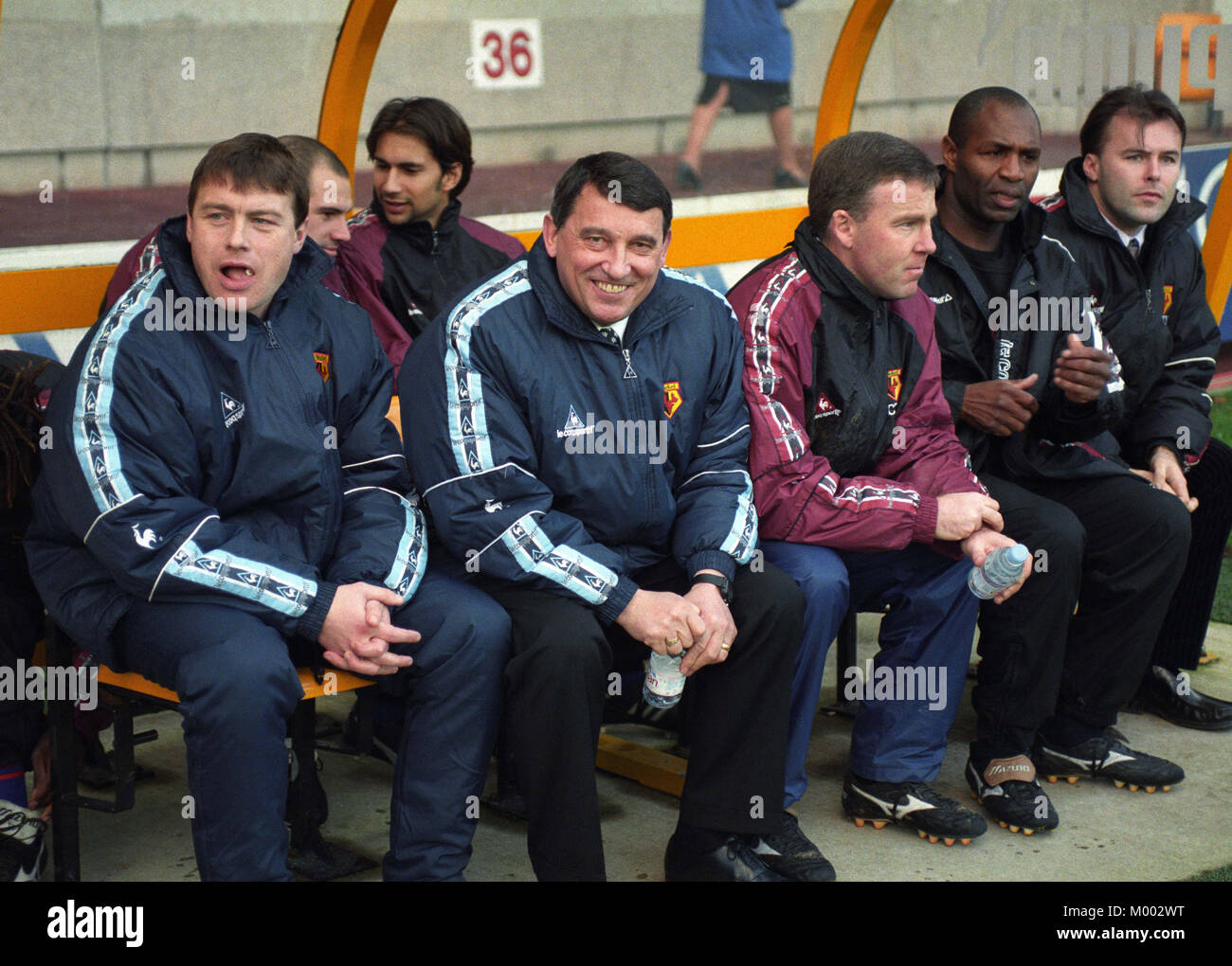 WOLVES V WATFORD AT MOLINEUX 16/1/99 All smiles for Watford football ...