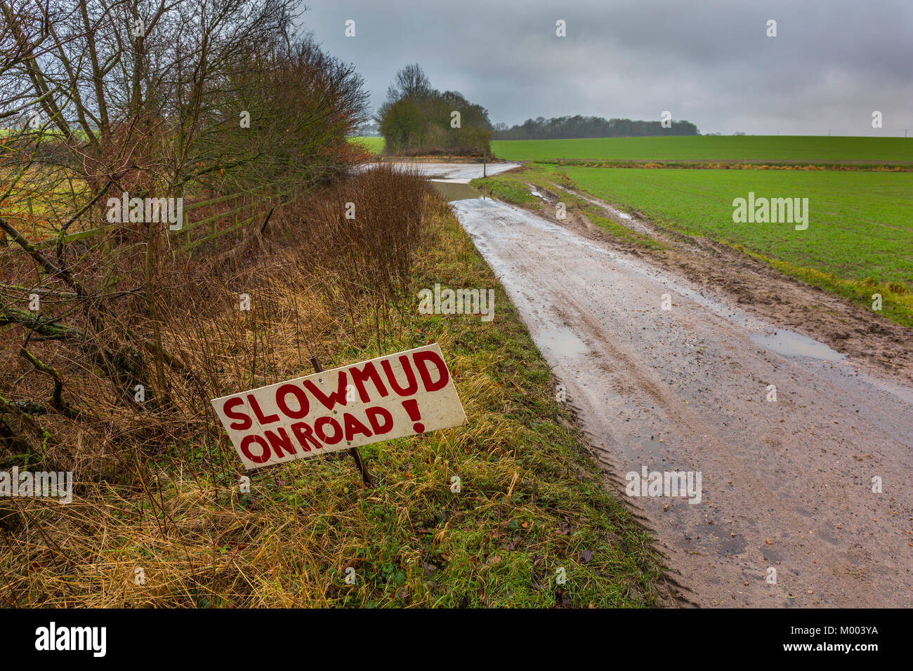 Mud on road sign hi-res stock photography and images - Alamy