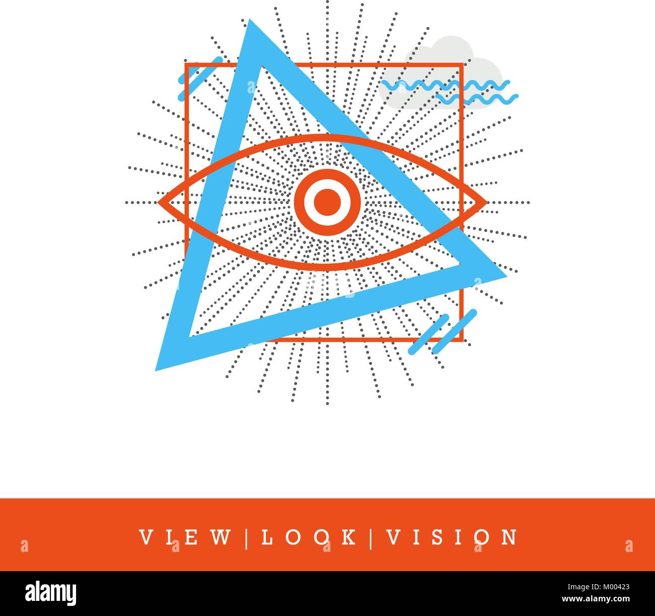 All-seeing Eye, View - Look - Vision Flat Style and Thin Line Icon ...
