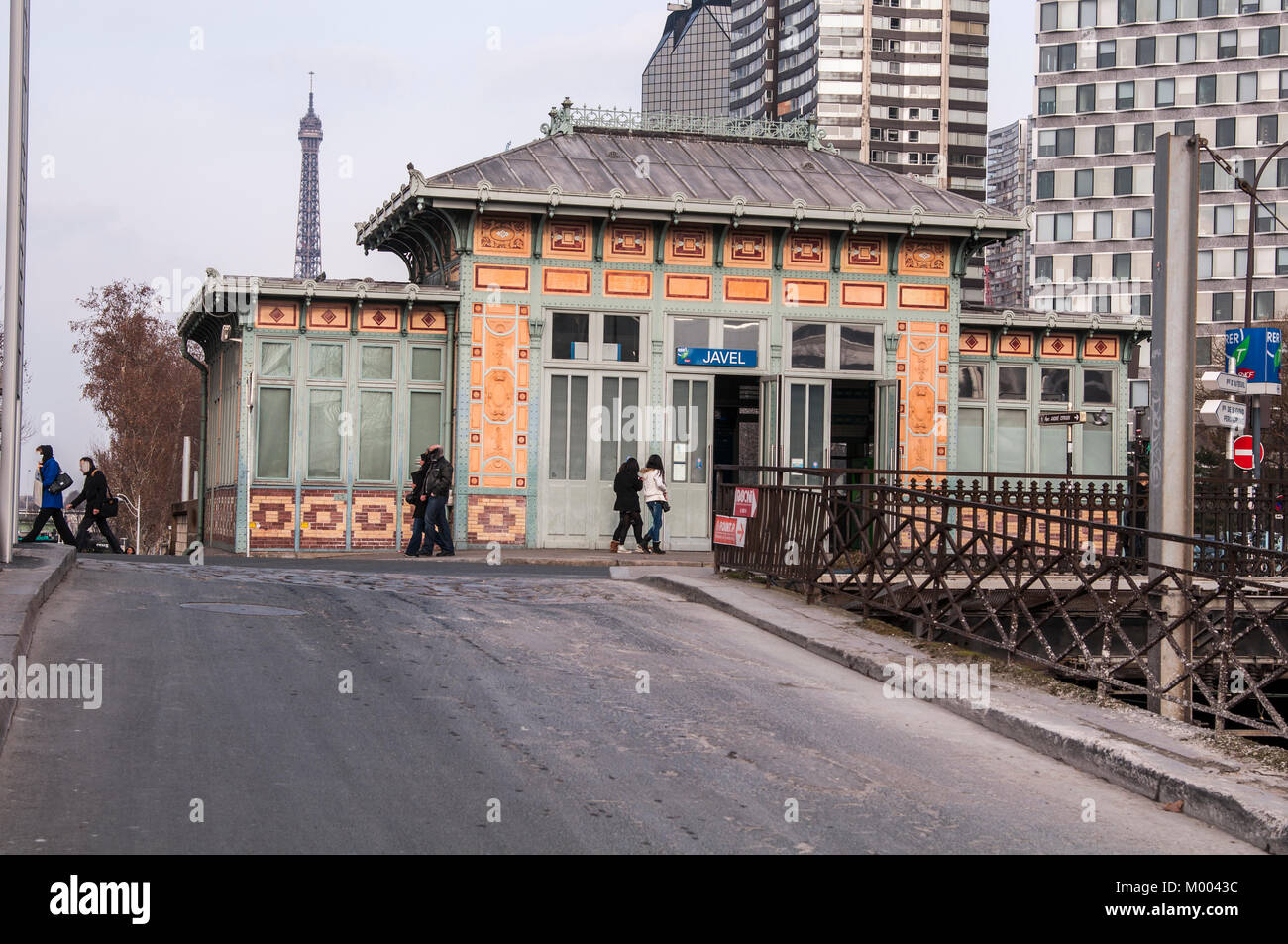 The exterior of the Javel train station located in the 15th ...