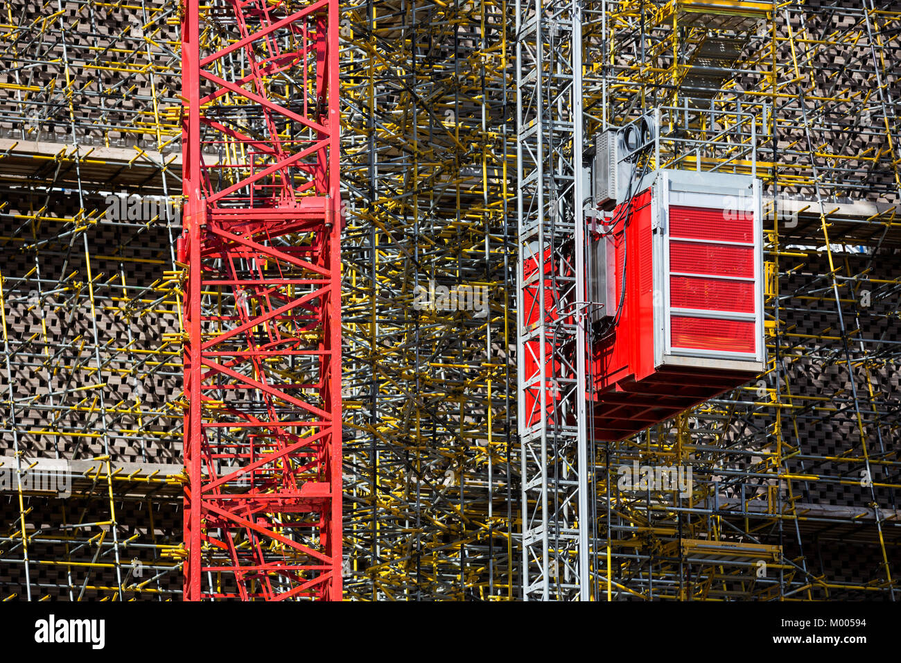 Scaffolding and building works outside the Tate Modern Boiler House ...