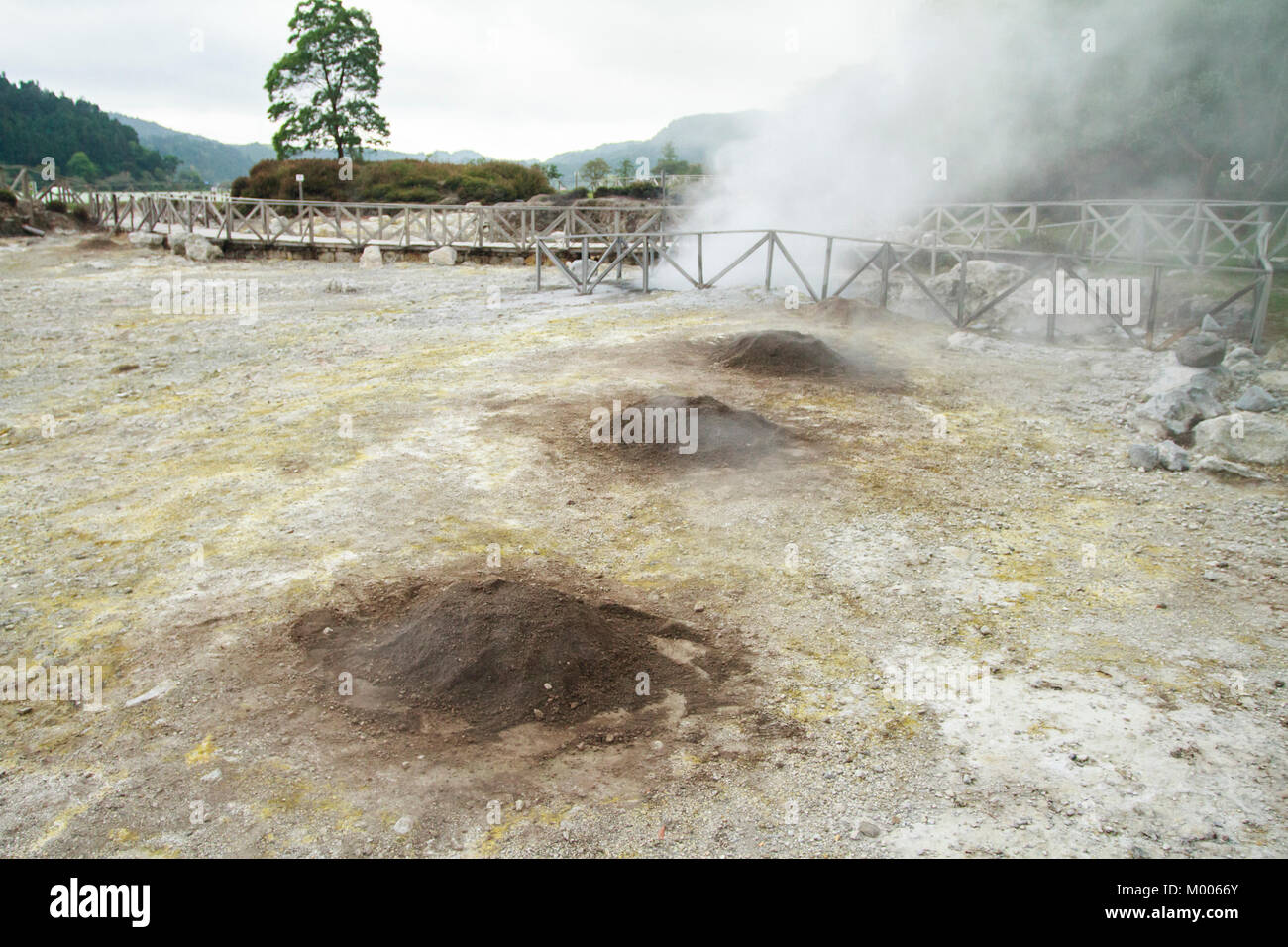 Caldeiras at Fumarolas da Lagoa das Furnas at Sao Miguel, Azores ...