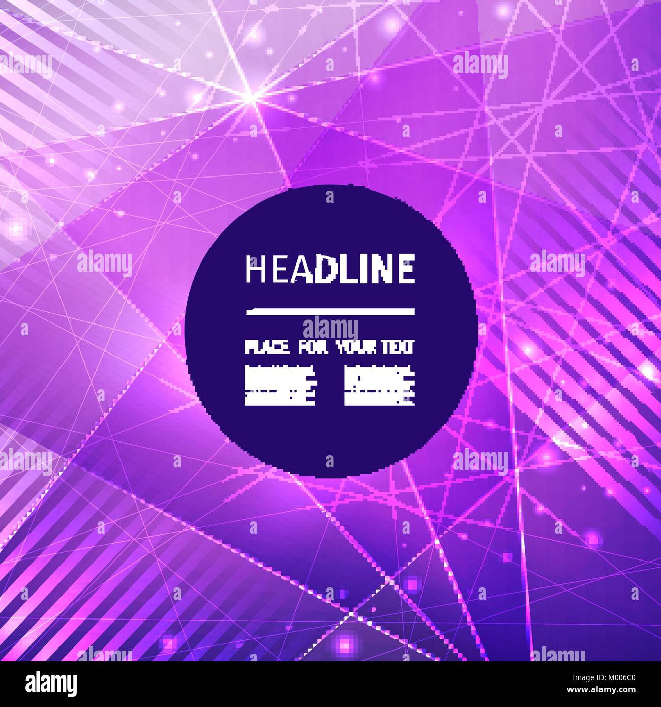 Retro disco party flyer design template vector hi-res stock photography ...