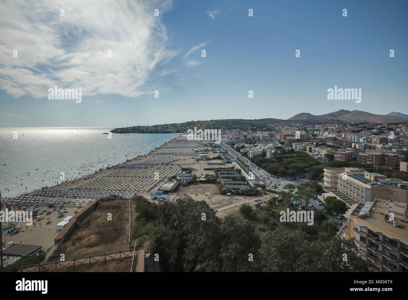 beautiful view from the split mountain of Gaeta in Italy Stock Photo ...