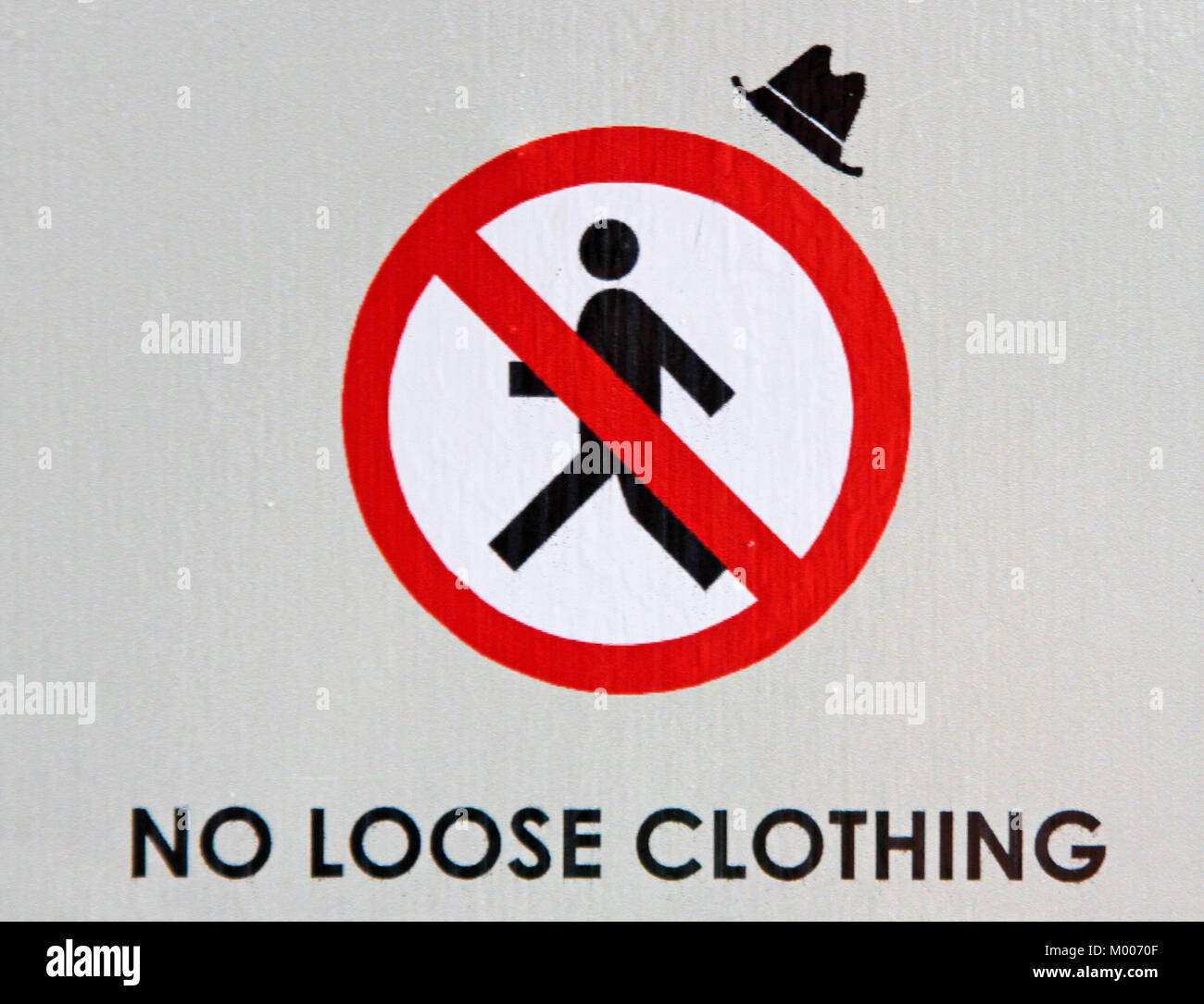 No loose clothing prohibitory sign in Zambezi Helicopter Company's Bell ...