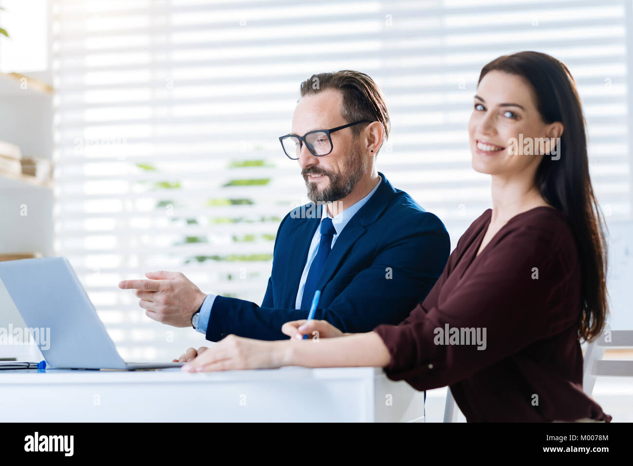 Professional two colleagues planning meeting Stock Photo - Alamy
