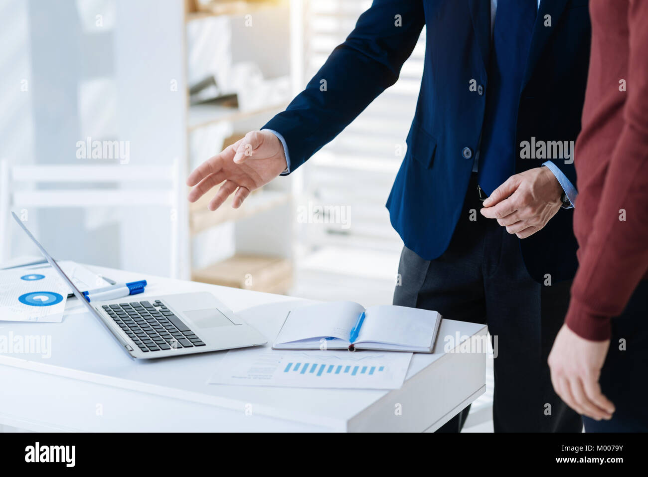 Young male hands pointing at screen Stock Photo - Alamy