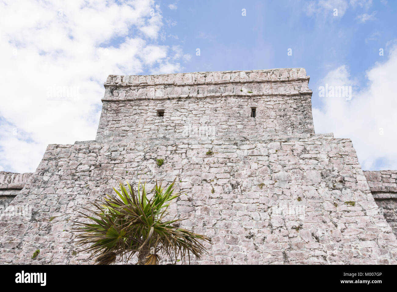 Archaegeological ruins in Tulum, Mexico. The ruins are situated on 12 ...