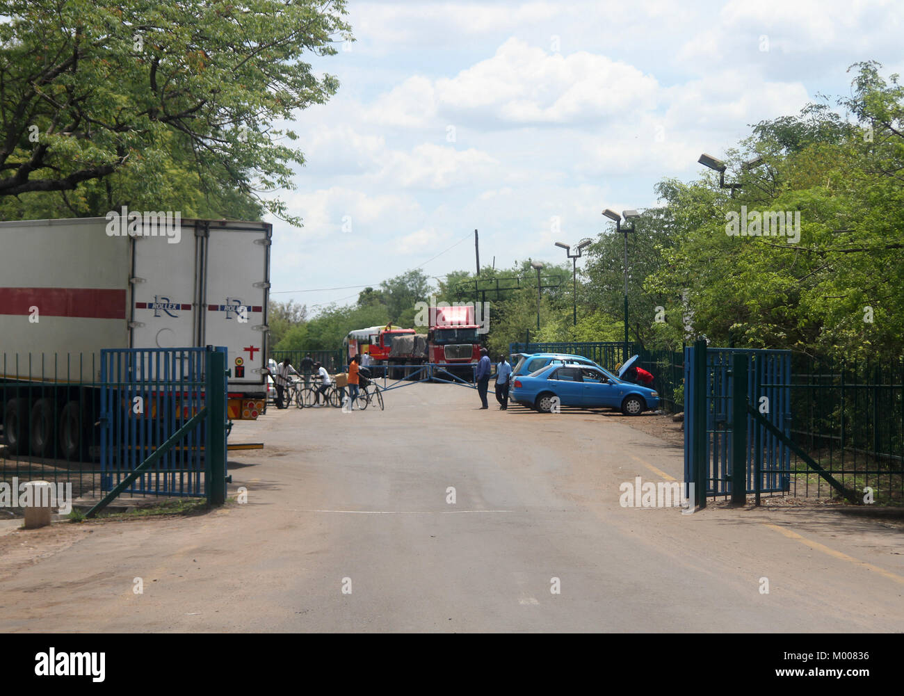 Border Post on the Zambian side of the Victoria Falls Bridge, Mosi-Oa ...