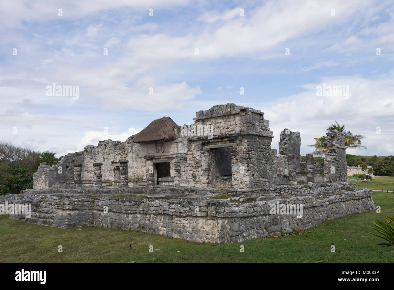 Archaegeological ruins in Tulum, Mexico. The ruins are situated on 12 ...