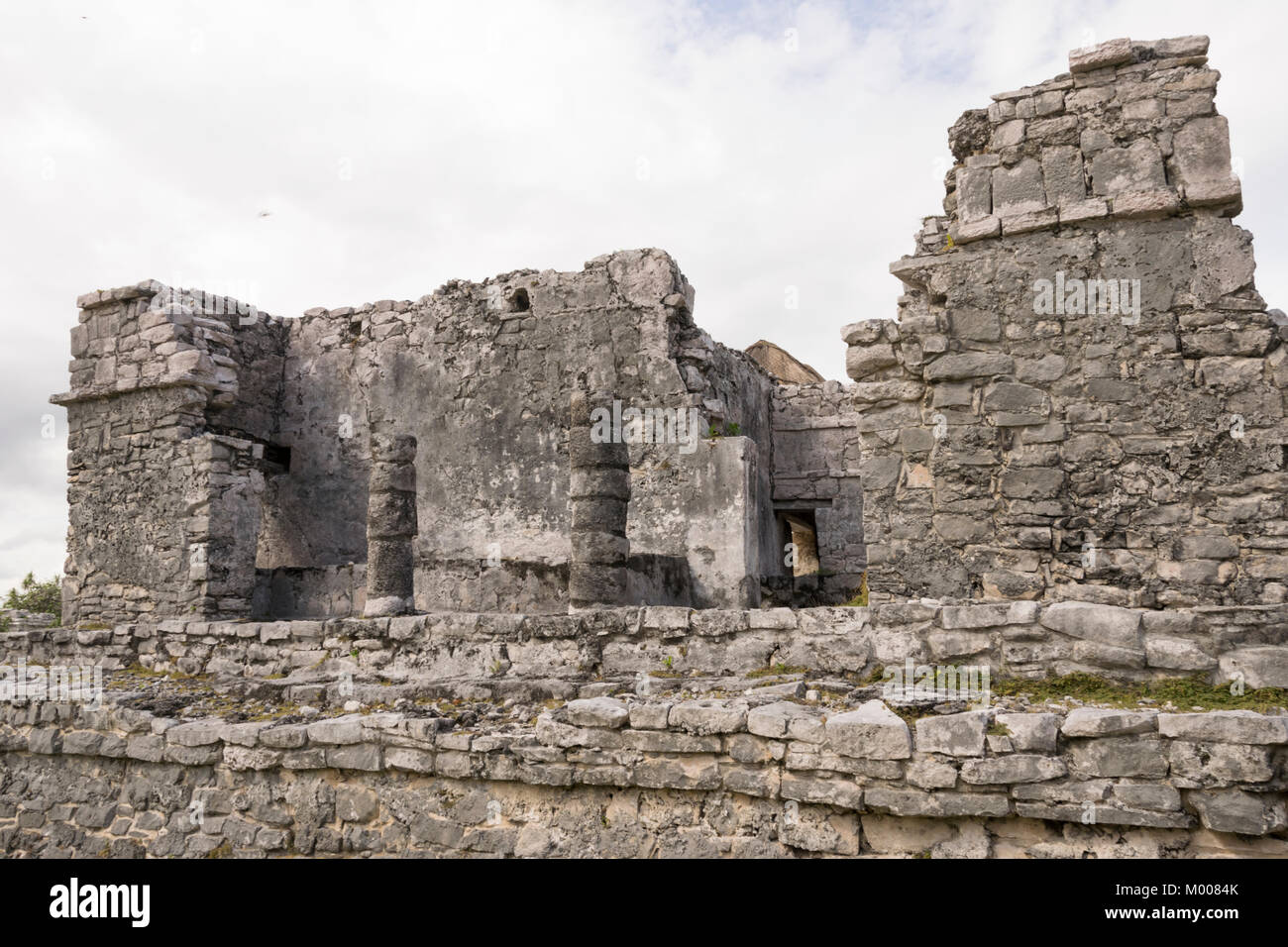 Archaegeological ruins in Tulum, Mexico. The ruins are situated on 12 ...