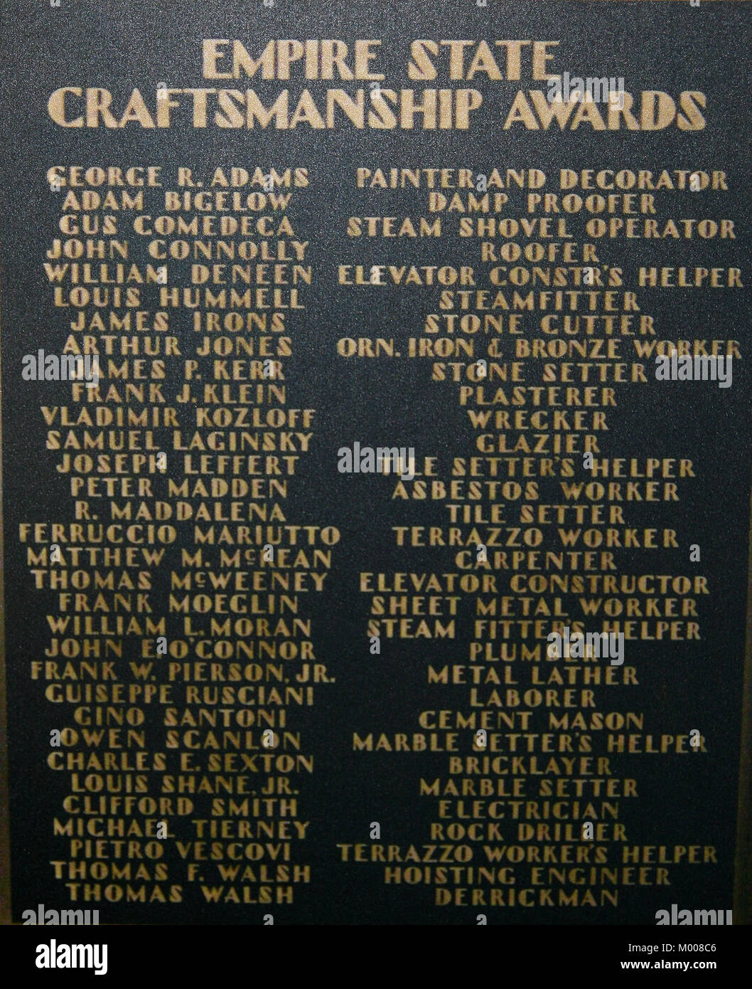 Empire state building worker hi-res stock photography and images - Alamy