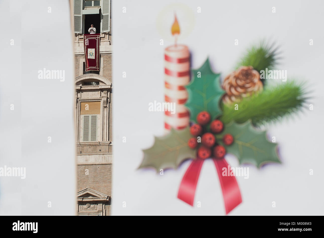Faithful hold placards on the occasion of Pope Francis' 81 birthday ...