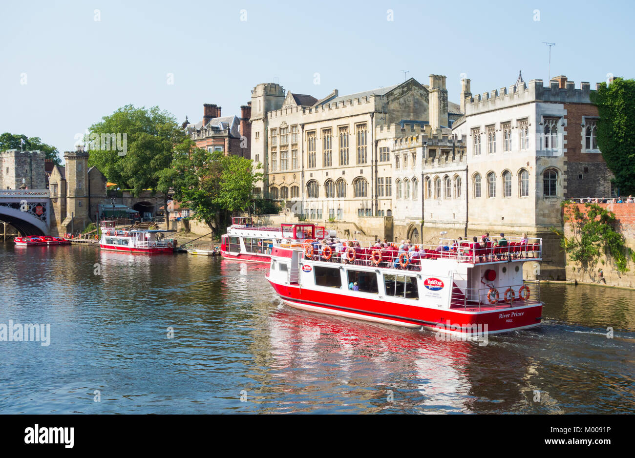 Tourist boat on the River Ouse in York. Yorkshire. England. UK Stock ...