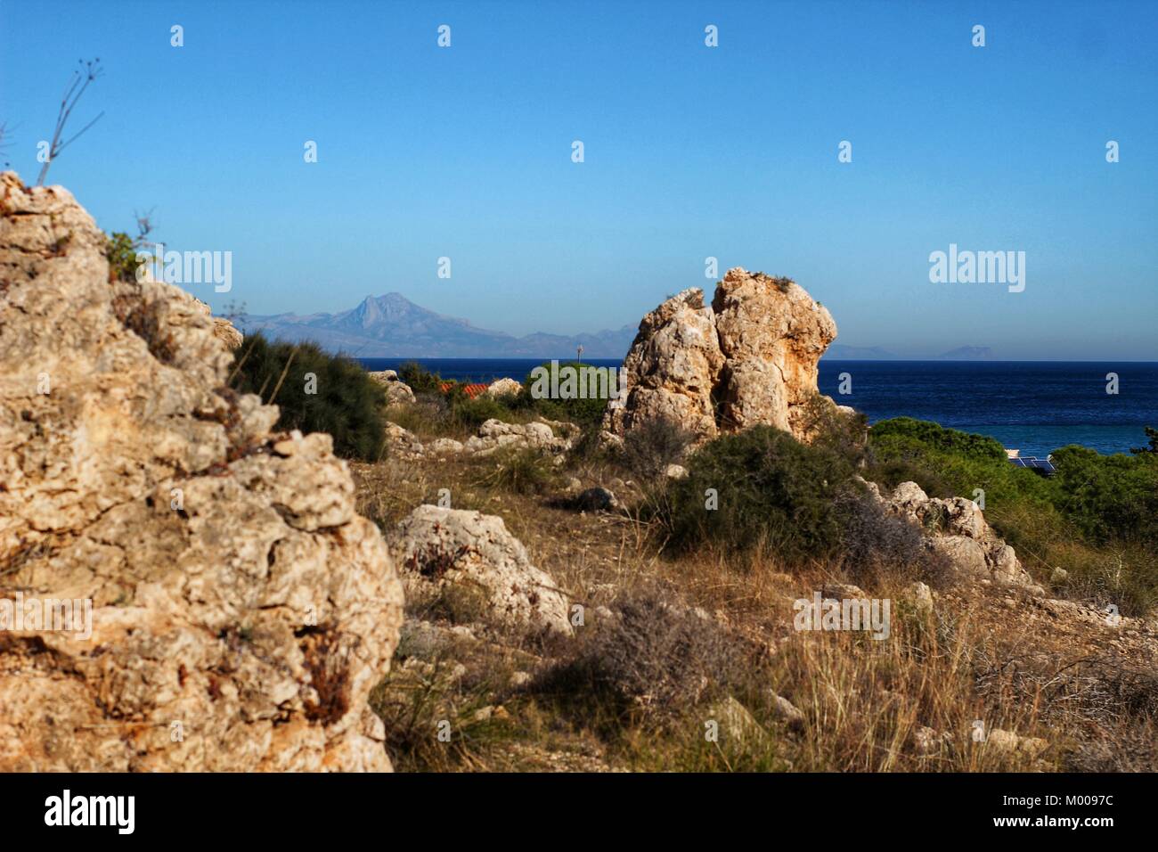 Green Landscape in southern Spain on the beach Stock Photo - Alamy