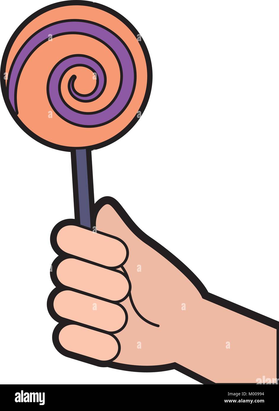 Hand holding lollipop Stock Vector Images - Alamy