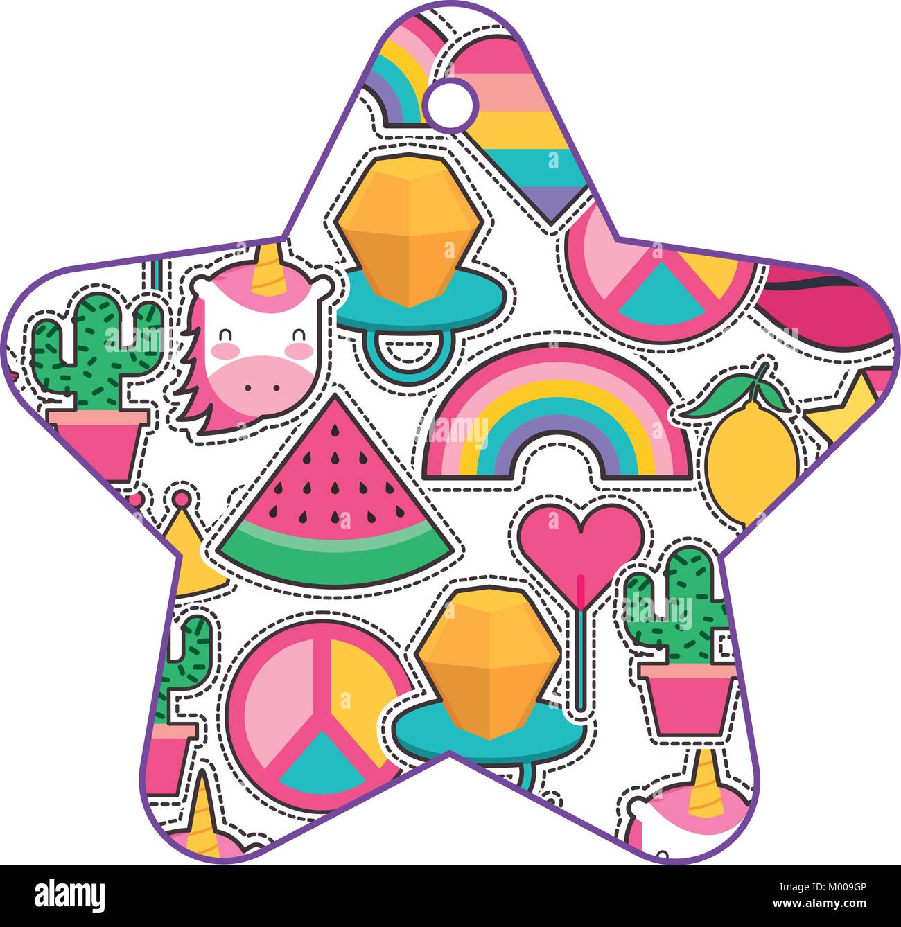 patches in star pattern fashion decoration Stock Vector Image & Art - Alamy