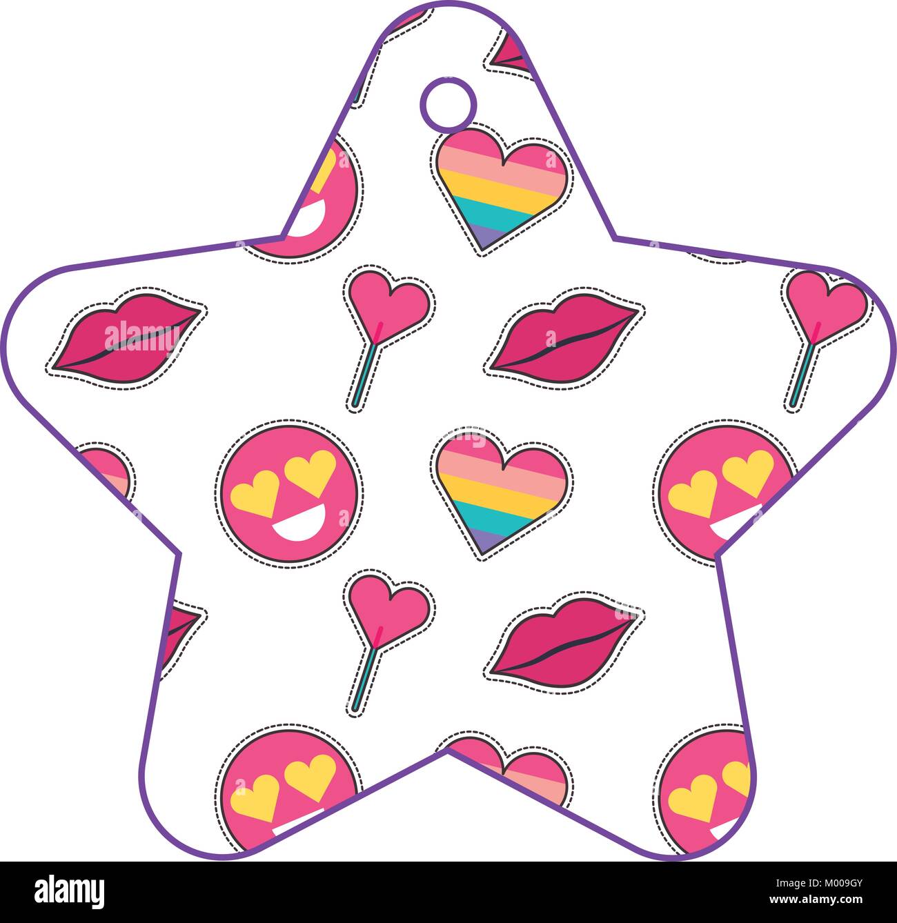 patches in star pattern fashion decoration Stock Vector Image & Art - Alamy