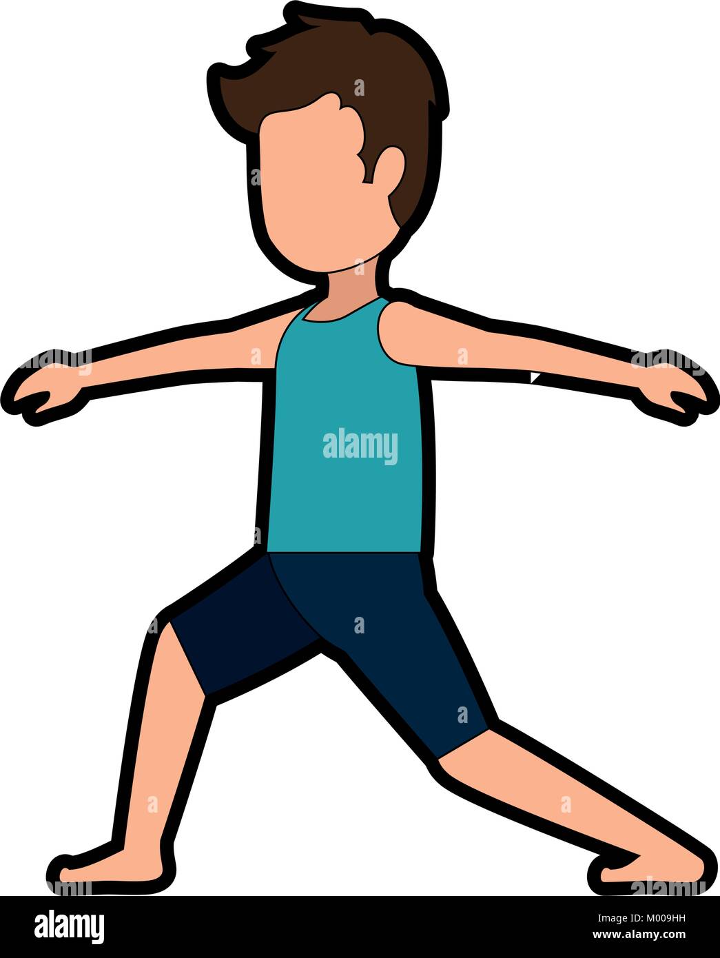 man practicing yoga avatar vector illustration design Stock Vector ...