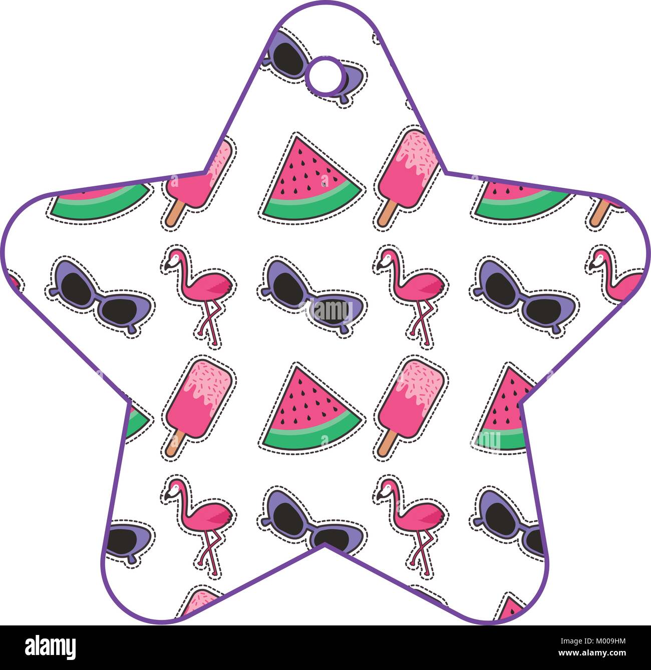 patches in star pattern fashion decoration Stock Vector Image & Art - Alamy