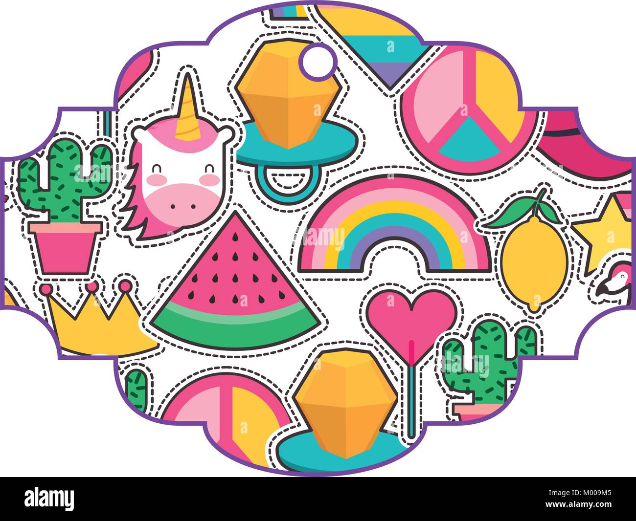 patches in badge seamless pattern decoration Stock Vector Image & Art ...