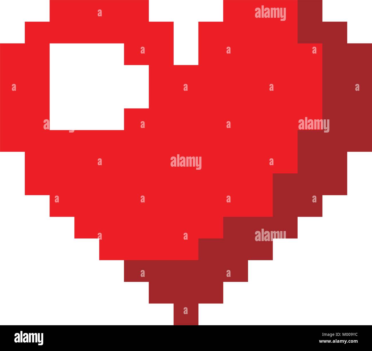 pixelated heart love romantic icon Stock Vector Image & Art - Alamy