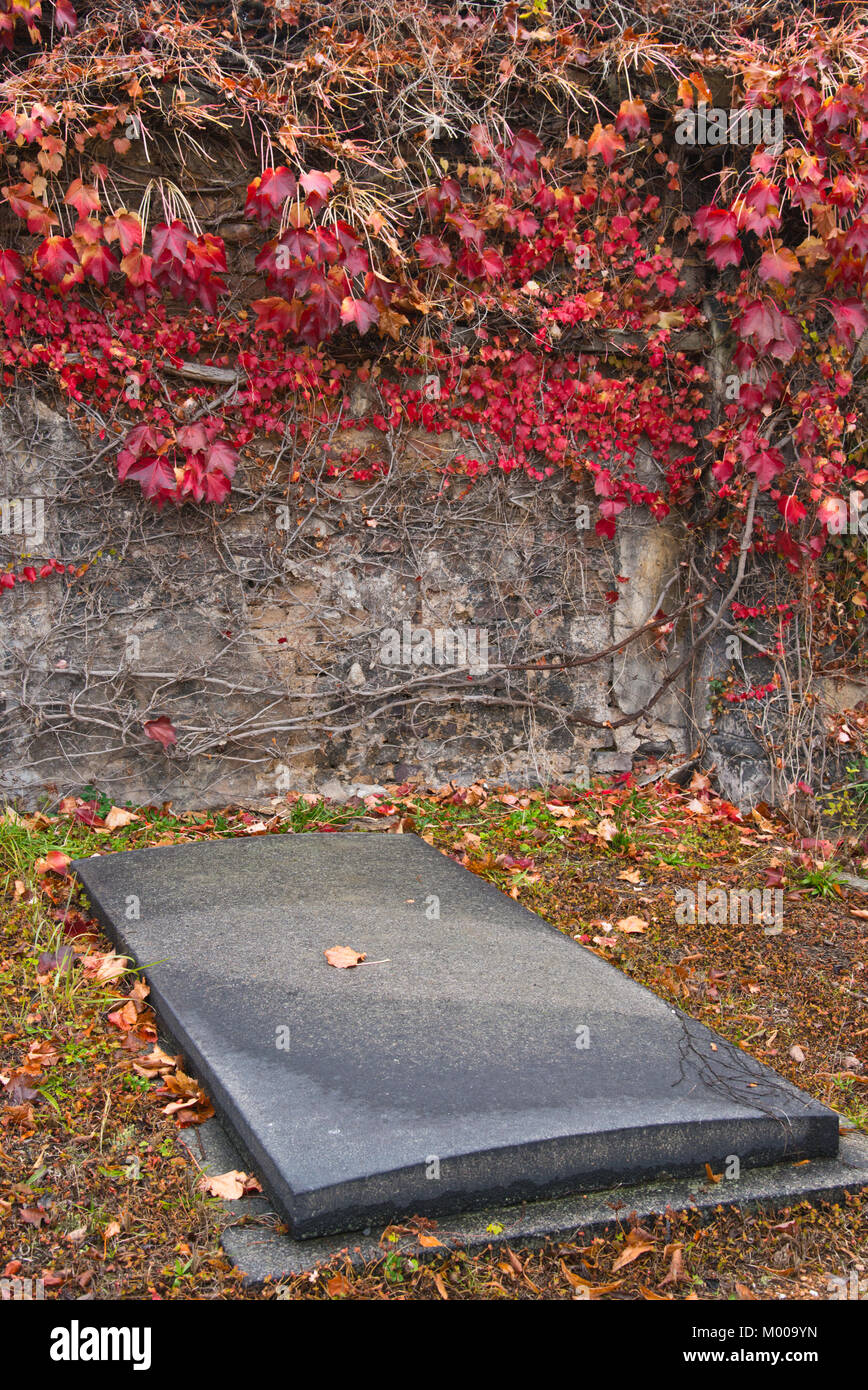 Old Tomb in the Autumn Burial Ground Stock Photo - Alamy
