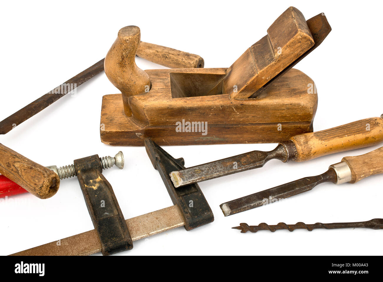Joinery Tools Isolated on the white Background Stock Photo - Alamy