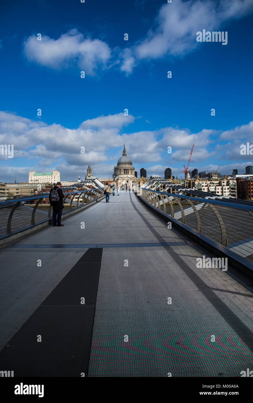 The Millennium Bridge or the London Millennium Footbridge over the ...