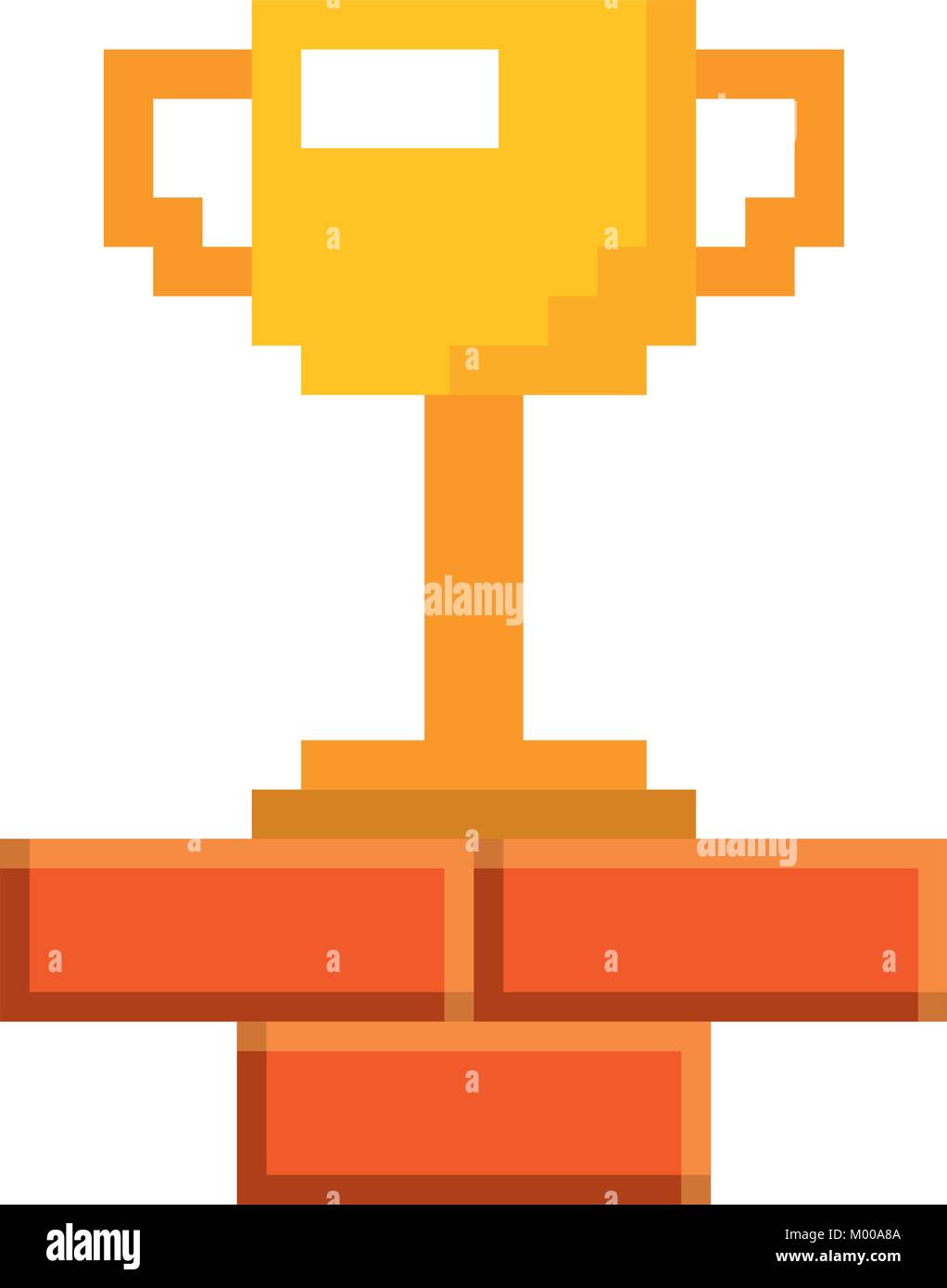 pixel trophy prize game brick wall Stock Vector Image & Art - Alamy