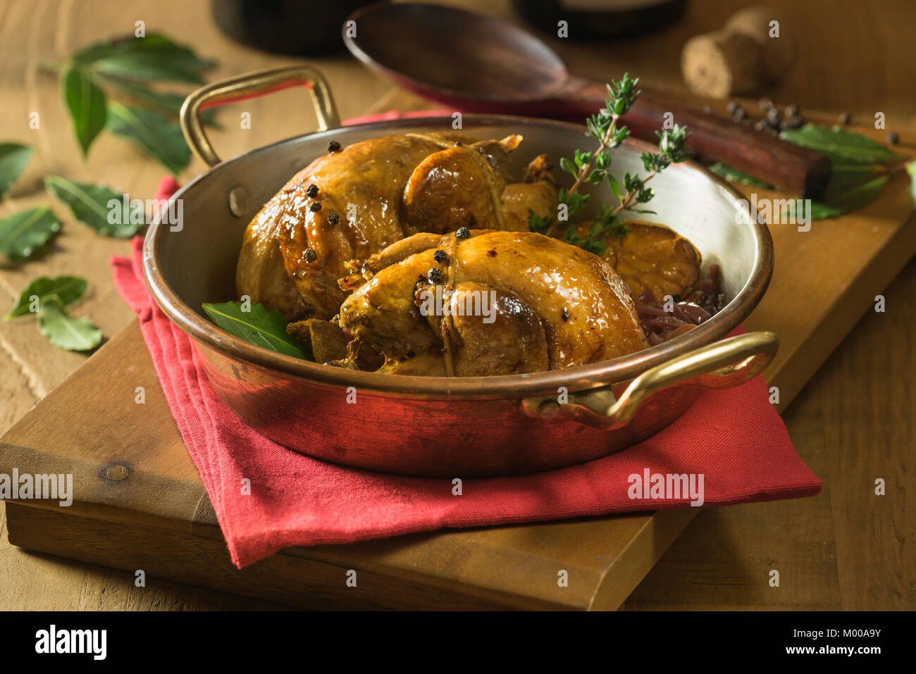 Perdiz estofada Toledana. Braised partridge Toledo style. Spain Food ...