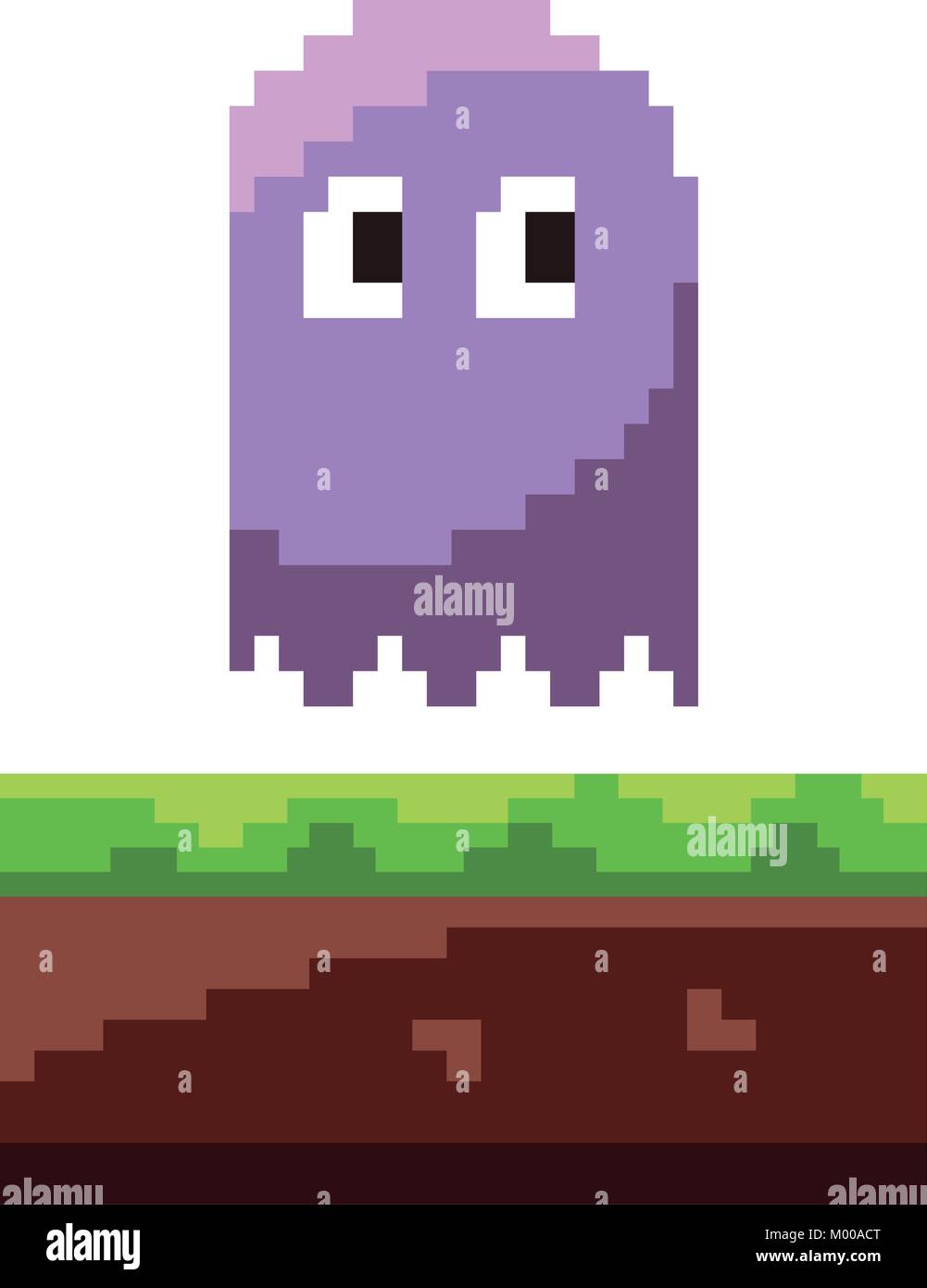 pixel ghost game play character arcade Stock Vector Image & Art - Alamy