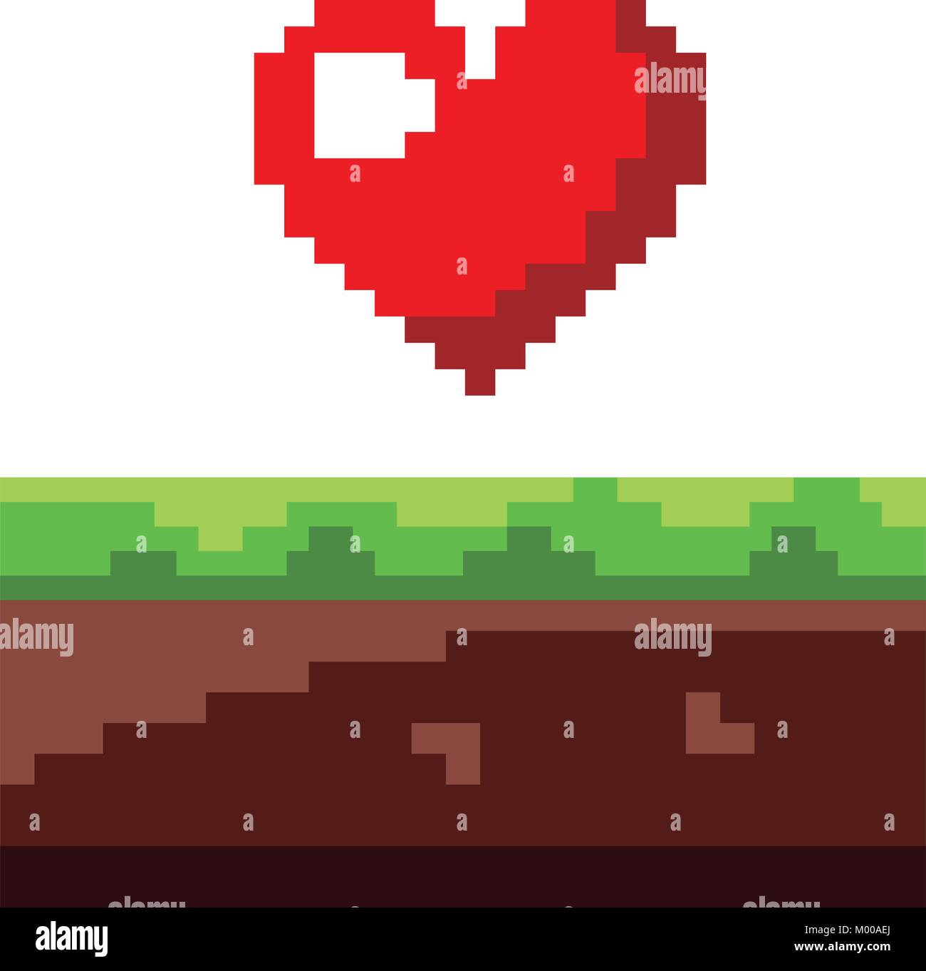 pixelated heart love life game arcade Stock Vector Image & Art - Alamy