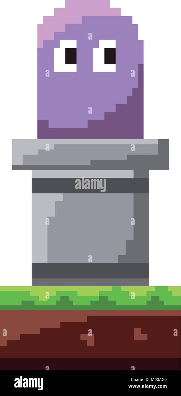 pixel ghost game play character arcade Stock Vector Image & Art - Alamy