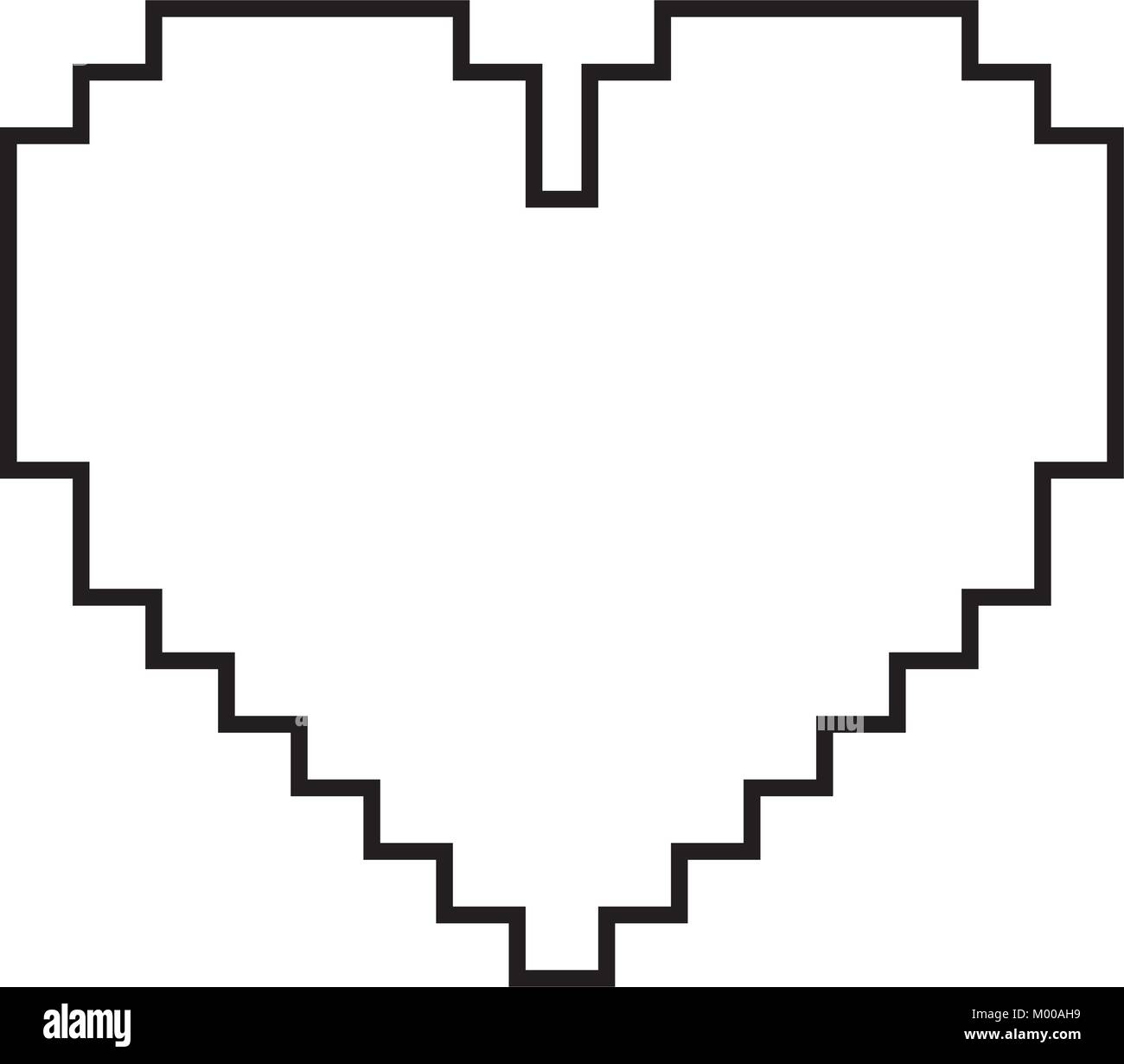 pixelated heart love romantic icon Stock Vector Image & Art - Alamy