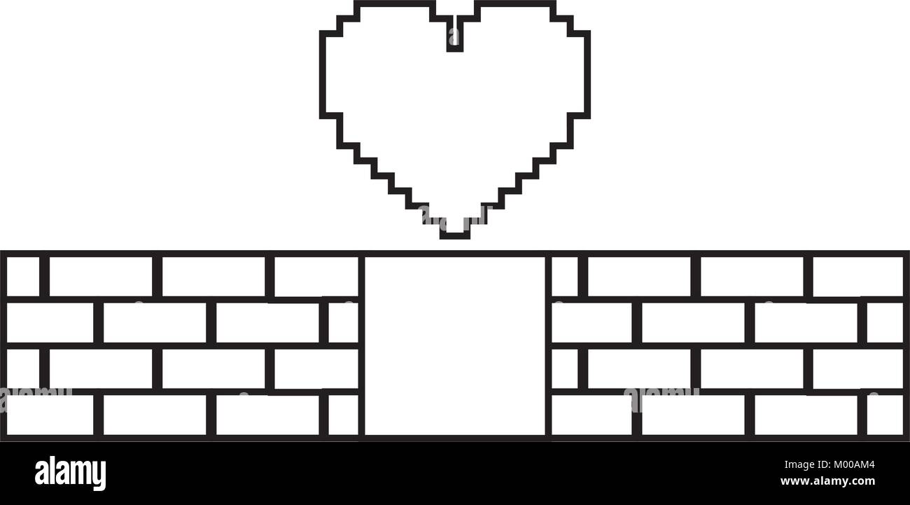 pixelated heart love life game arcade Stock Vector Image & Art - Alamy