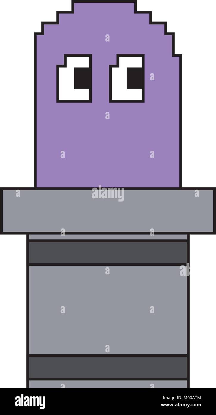 pixel ghost game play character arcade Stock Vector Image & Art - Alamy
