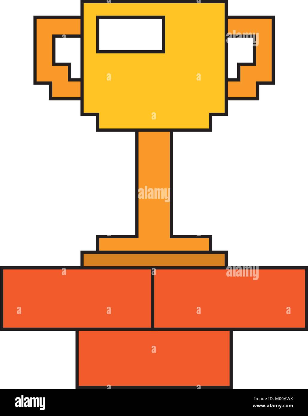 pixel trophy prize game brick wall Stock Vector Image & Art - Alamy