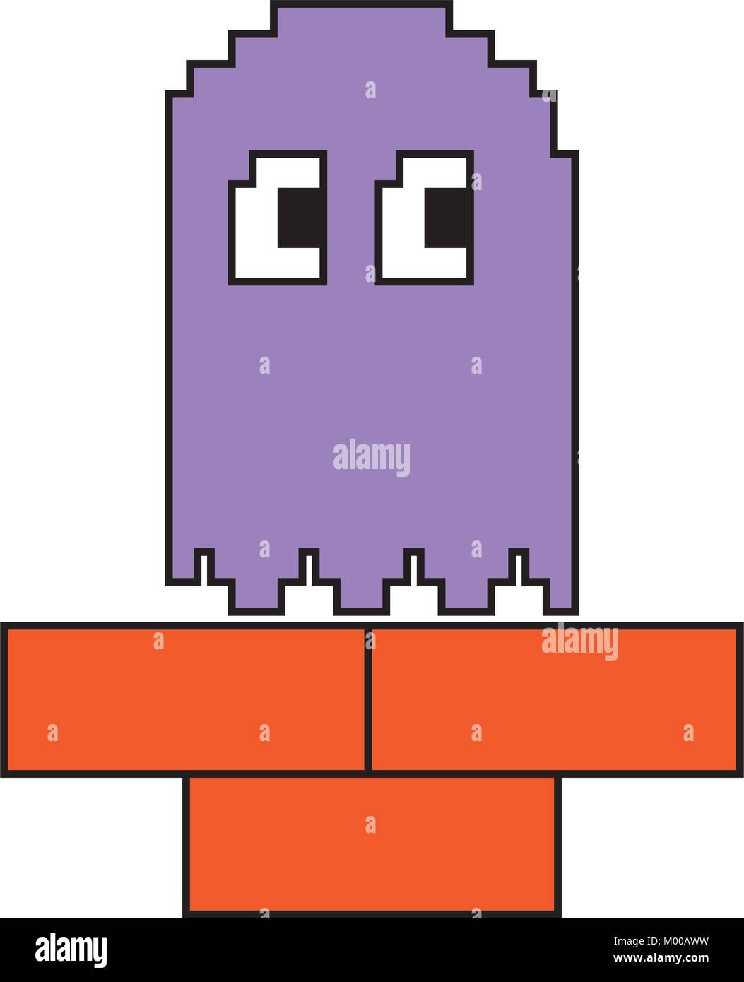 pixel ghost game play character arcade Stock Vector Image & Art - Alamy