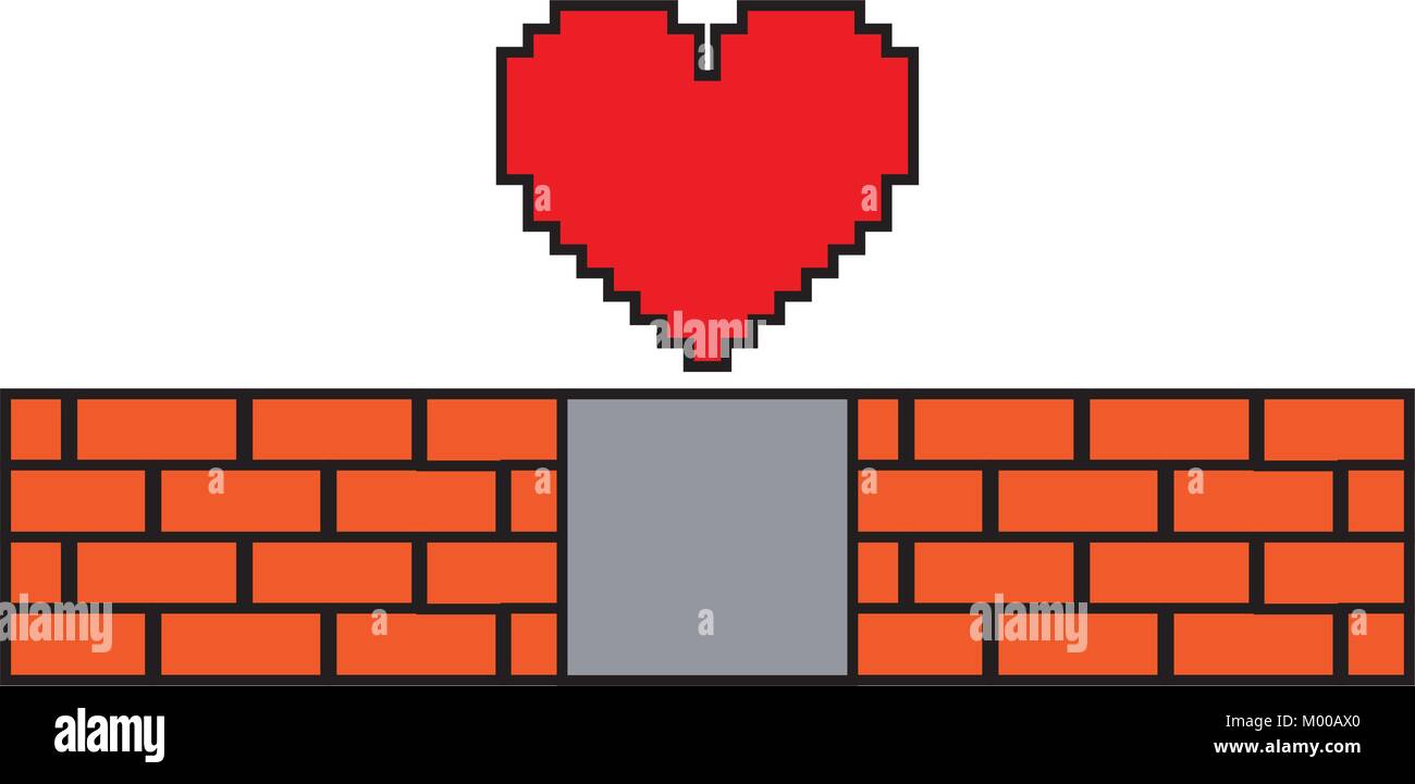 pixelated heart love life game arcade Stock Vector Image & Art - Alamy
