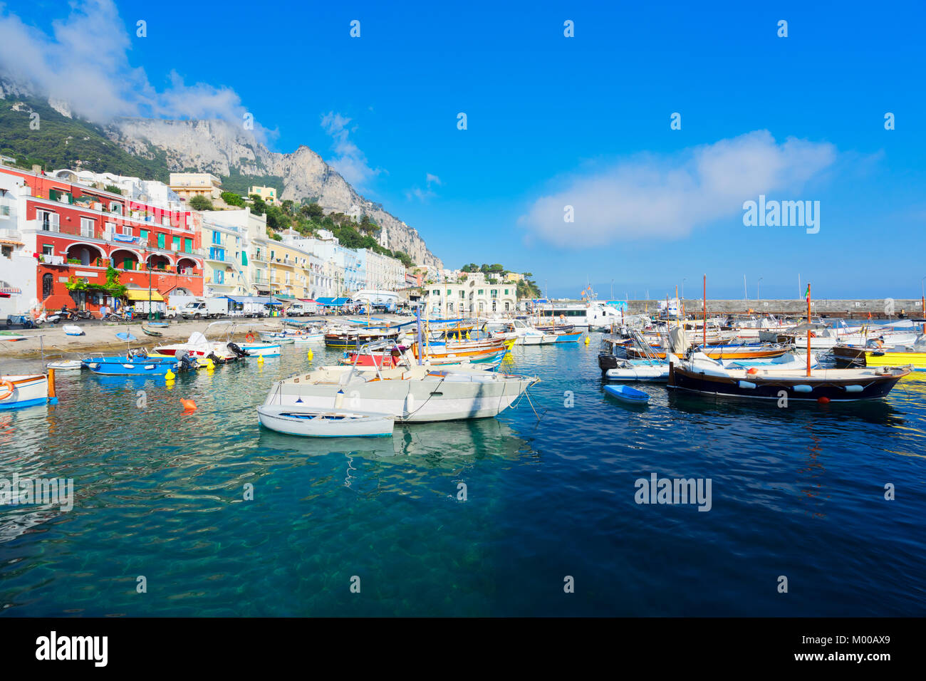 Marina Grande harbour of Capri island, Italy Stock Photo - Alamy