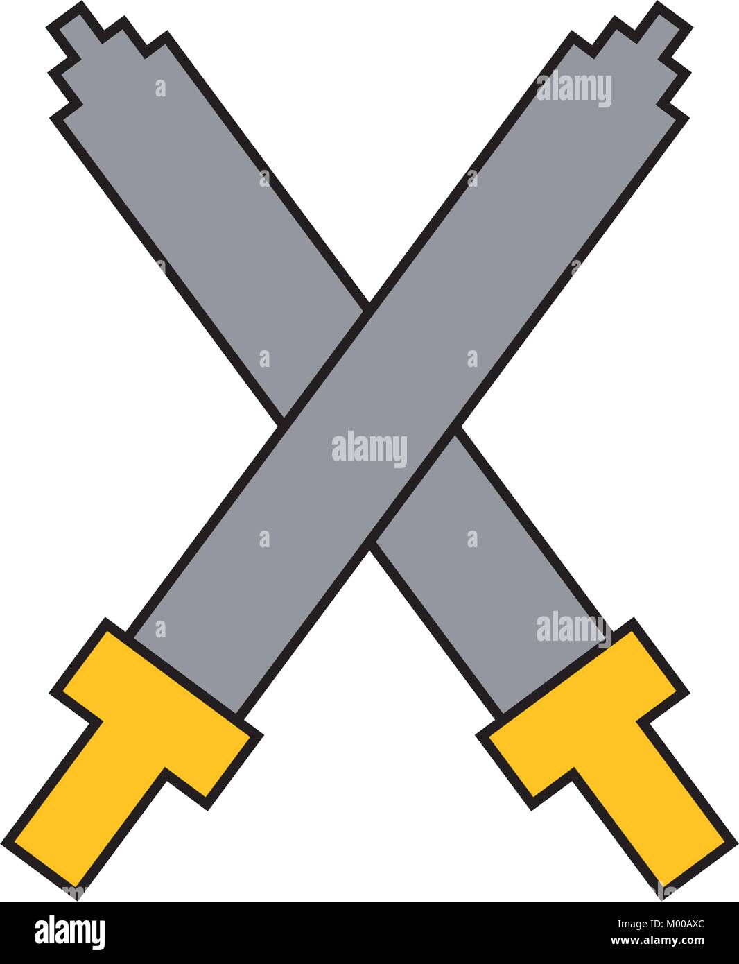 pixel crossed swords video game interface design Stock Vector Image ...