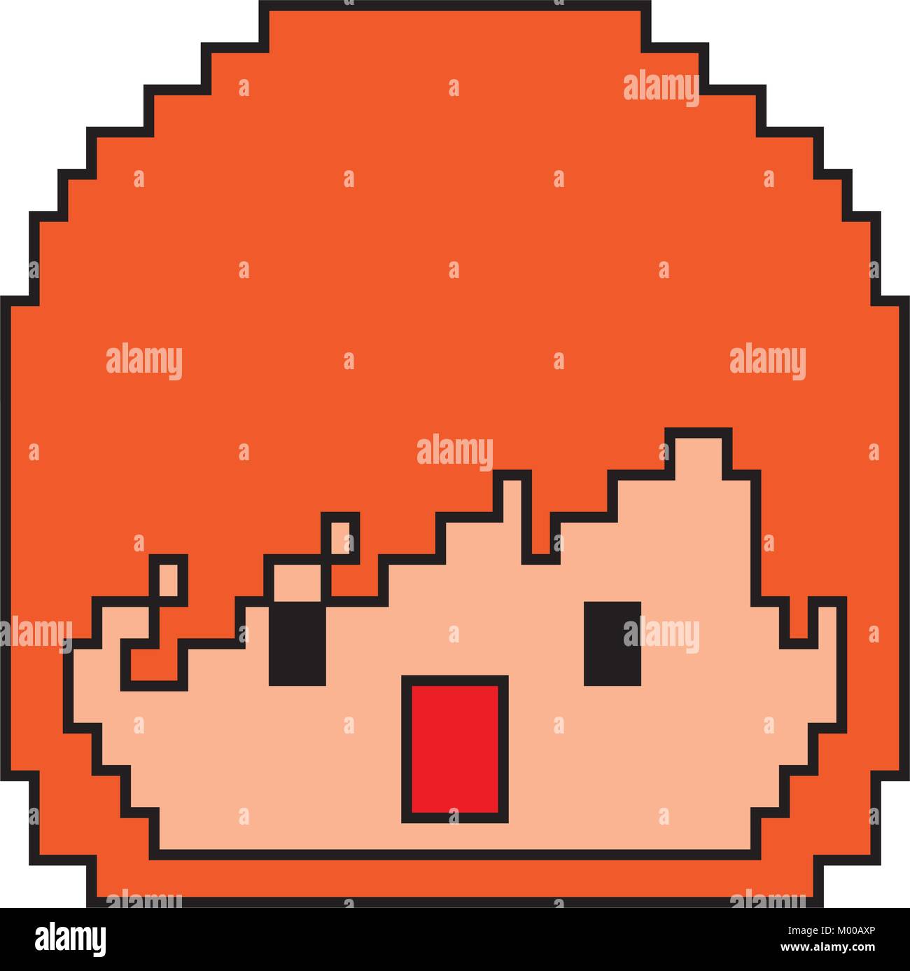Boy face pixel art hi-res stock photography and images - Alamy