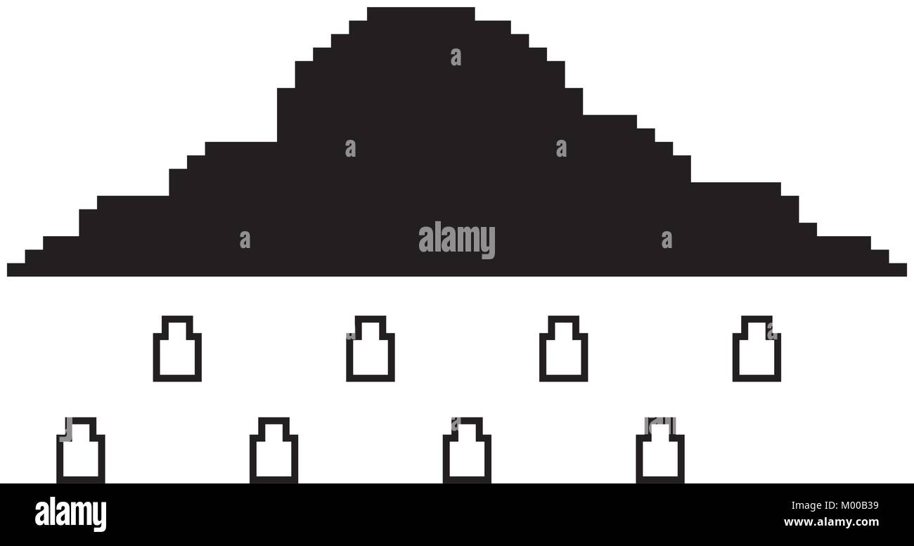 pixelated cloud rainy weather temperature Stock Vector Image & Art - Alamy