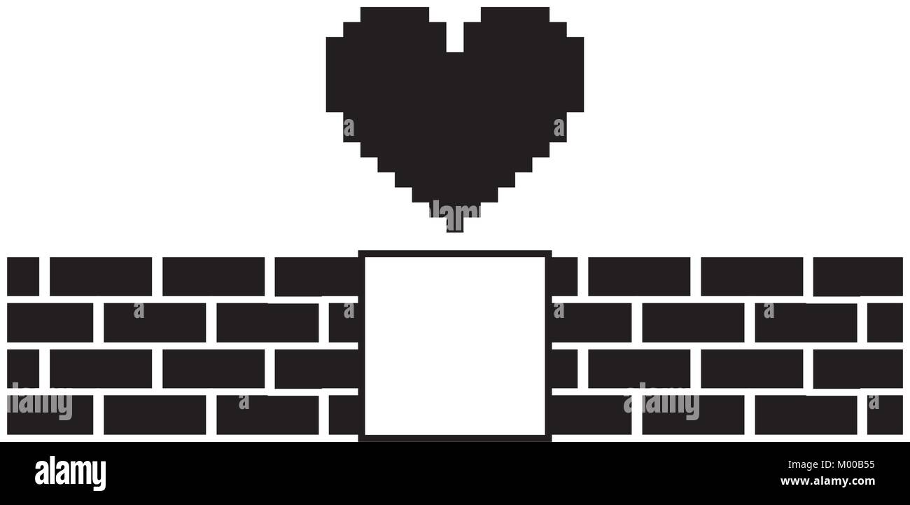 pixelated heart love life game arcade Stock Vector Image & Art - Alamy