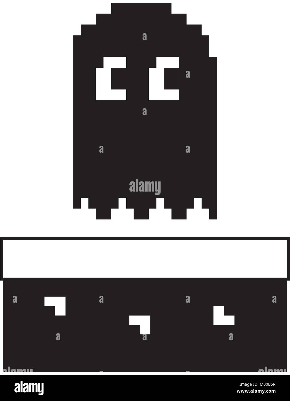 pixel ghost game play character arcade Stock Vector Image & Art - Alamy