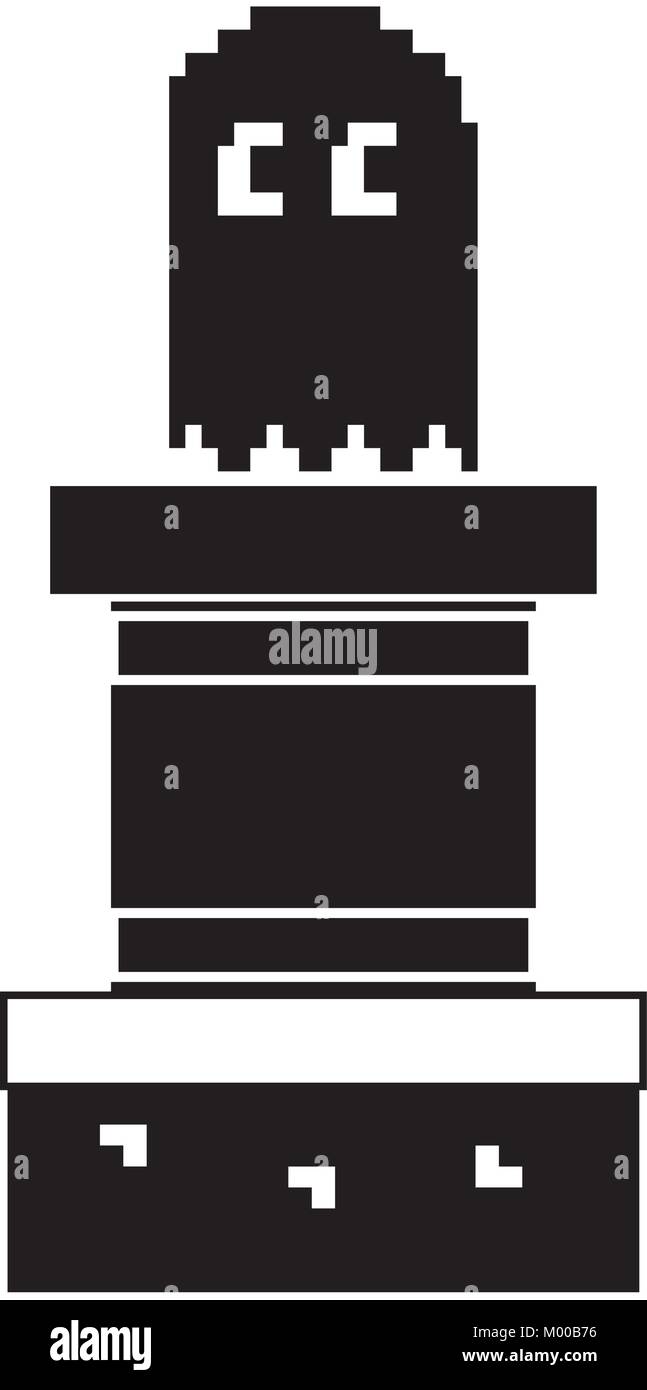 pixel ghost game play character arcade Stock Vector Image & Art - Alamy