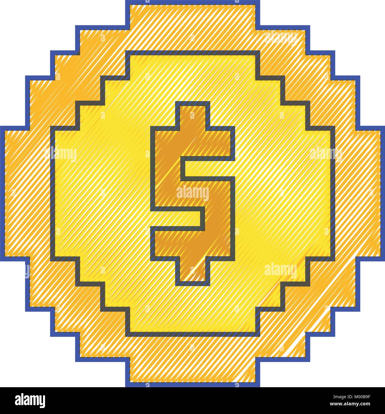 Pixel Art Sign Dollar High Resolution Stock Photography and Images - Alamy