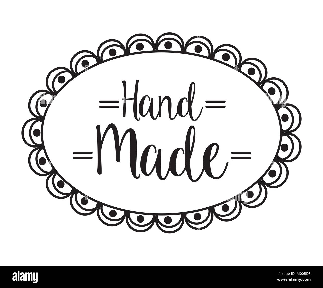 hand made handwriting emblem image Stock Vector Image & Art - Alamy
