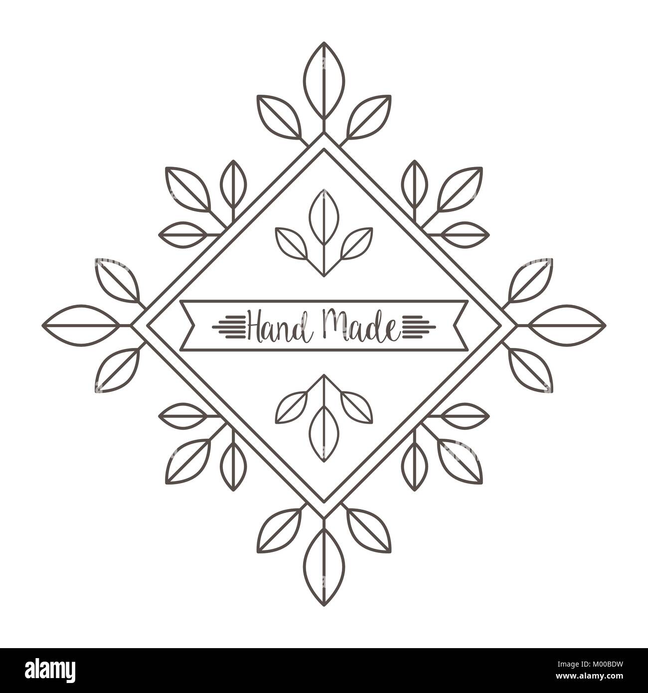 hand made handwriting emblem image Stock Vector Image & Art - Alamy